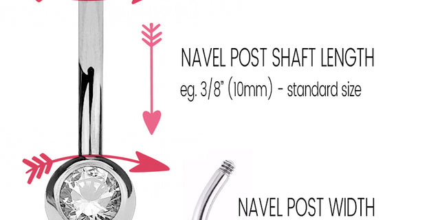 Belly Bar Size Guide - Belly Button Piercing Size Conversion Chart ...