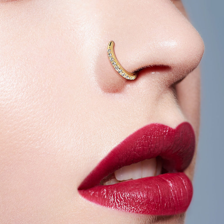 Nose Ring Jewellery. Implant Grade Nostril Piercings in Gold or Steel ...