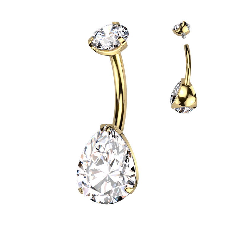 Solid Titanium Belly Rings. G23 Premium Grade Titanium Belly Jewellery ...