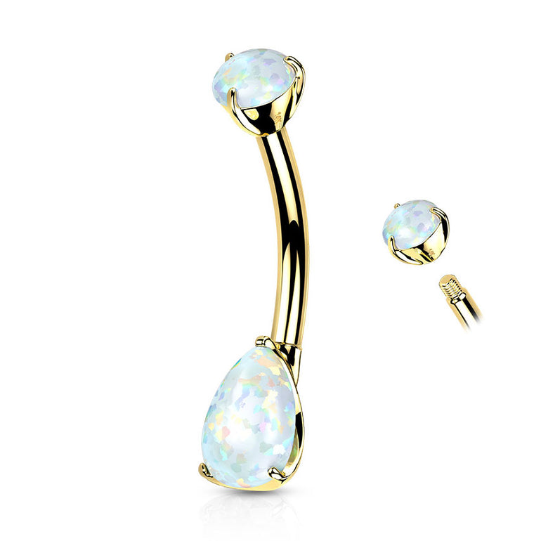 Opal Belly Bars. Belly Rings Australia. Shop Online. – The Belly Ring Shop