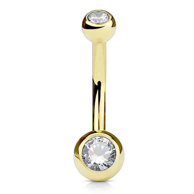 Classic 14K Solid Gold Belly Button Rings. Basic Belly Rings. – The ...