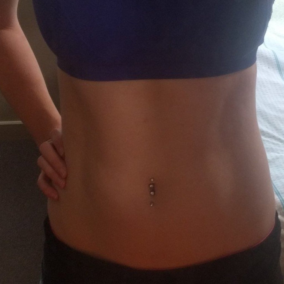 Tiny Ball Belly Rings. 14g, 10mm Standard Post with 4mm and 6mm Balls ...