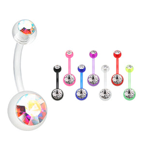 Retainer & Flex Belly Ring Collection. Nickel Free PTFE Belly Rings ...