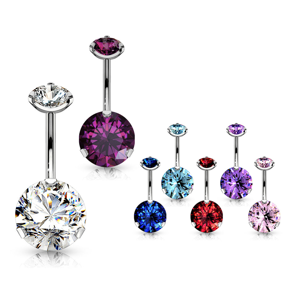 Prong Set Navel Ring for Belly Piercings – The Belly Ring Shop
