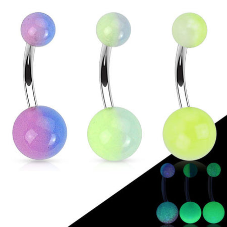 Acrylic Glow Belly Bars – The Belly Ring Shop
