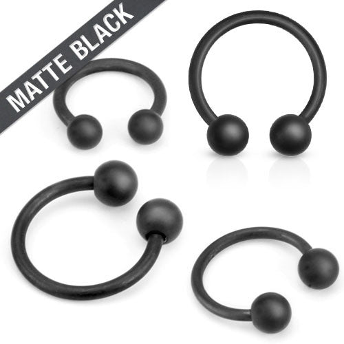 Circular Barbell with Black Matte Finish – The Belly Ring Shop