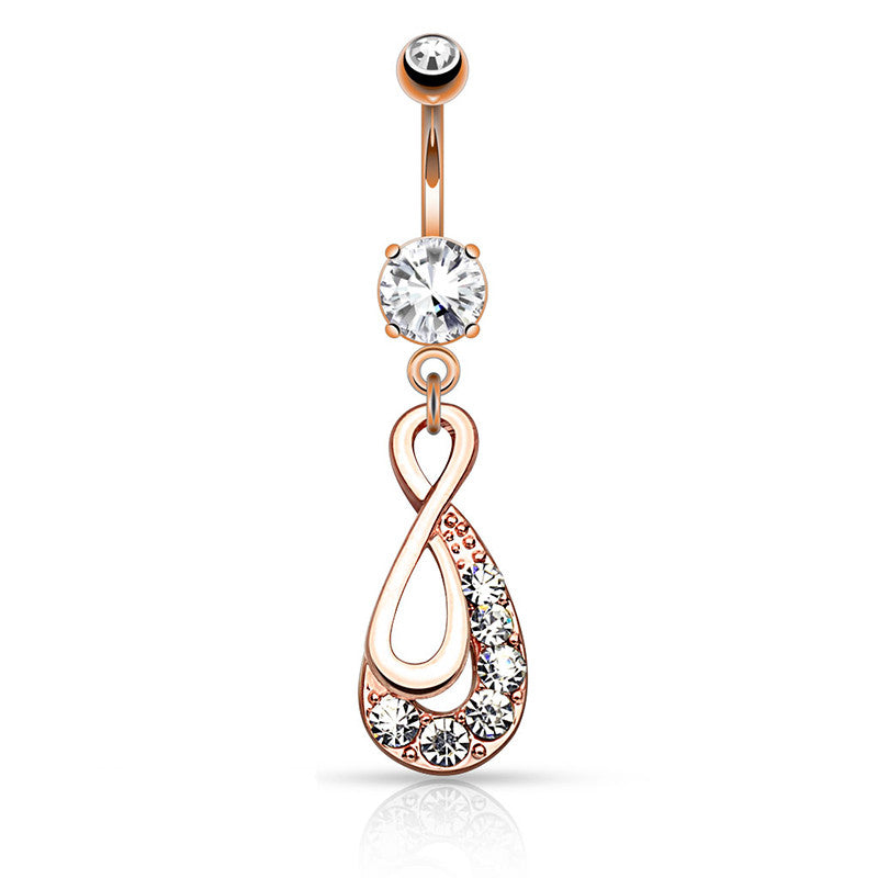Never Ending Lemniscate Symbol in Stunning Rose Gold – The Belly Ring Shop