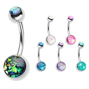 Opal Belly Bars. Belly Rings Australia. Shop Online. – The Belly Ring Shop