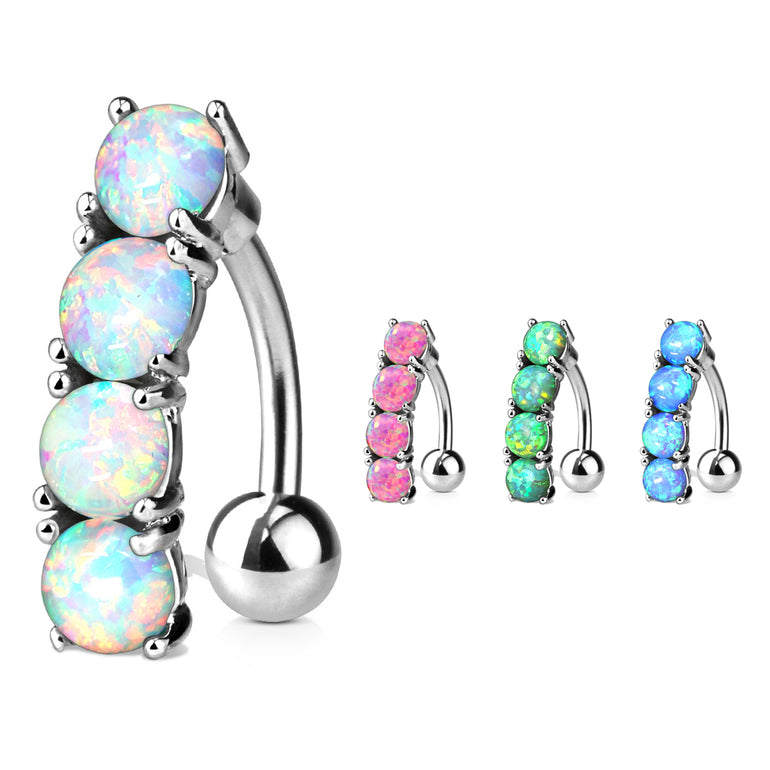 Opal Belly Bars. Belly Rings Australia. Shop Online. – The Belly Ring Shop