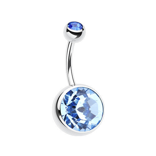 Quality BIG. No GIANT! Gem belly button rings in 316L Surgical Steel ...