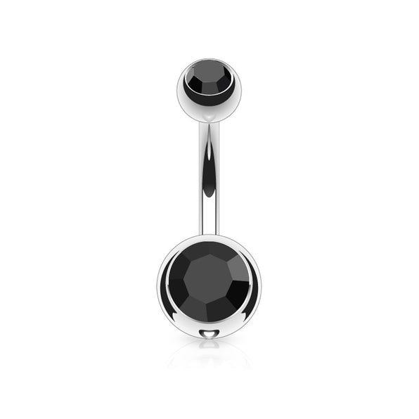 Simple, Understanded, Basic Belly Rings with Bezel Set Gems. 14g. – The ...