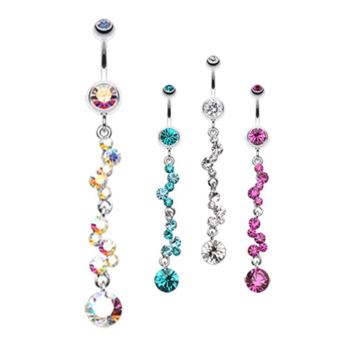 Glamorous Extra Long Belly Dangle in 4 Cute Colours !! – The Belly Ring ...